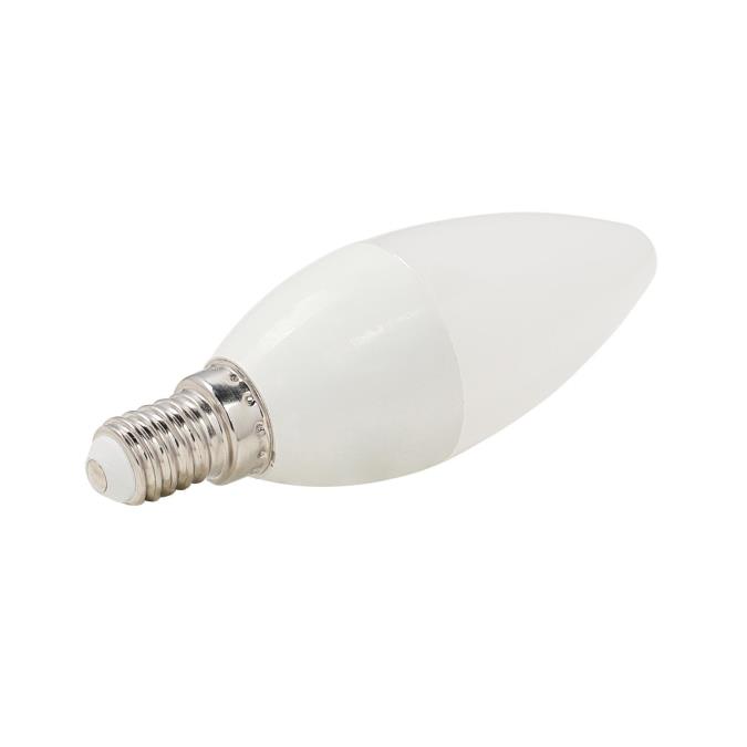 Warmweißes, dimmbares 5 Watt B35 LED-Leuchtmittel mit E14-Sockel von ... Warmweißes, dimmbares 5 Watt B35 LED-Leuchtmittel mit E14-Sockel von ...